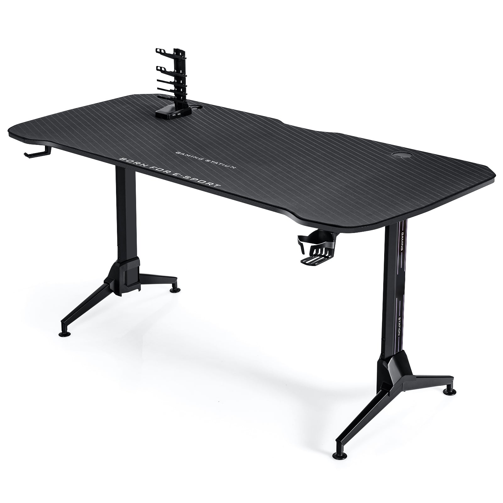 Gaming Computer Desk PC Racing Table USB Game Handle Rack Workstation ...